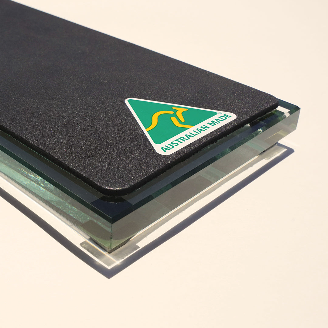 Premium Glass Single Sided Strop - Black Leather - Made in Australia ...